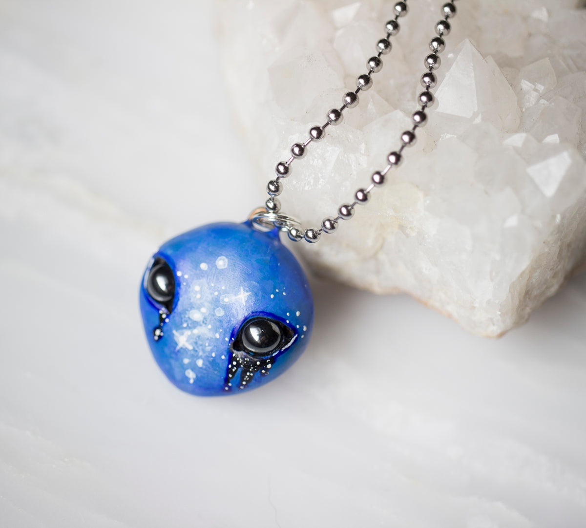 Blue Alien Pendant – WhimsyCalling